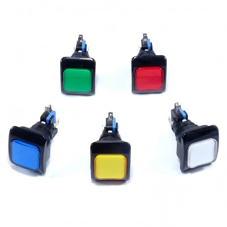 Botón iluminado LED Rectangular - Arcadexpress