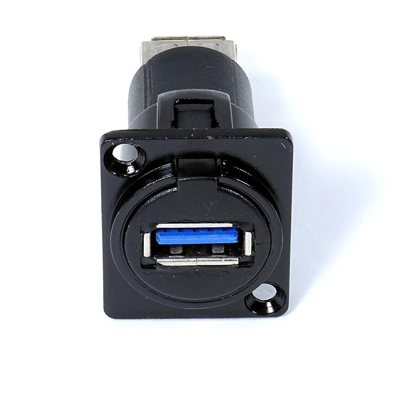 Bulkhead Stecker USB 3.0 Schwarz - Arcade Express