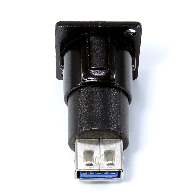 Bulkhead Stecker USB 3.0 Schwarz - Arcade Express