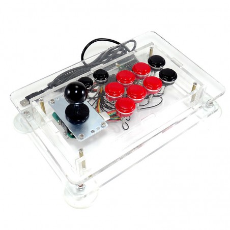 Sanwa / Seimitsu Premium Fightstick 10 Button Acrylic Arcade Stick ...