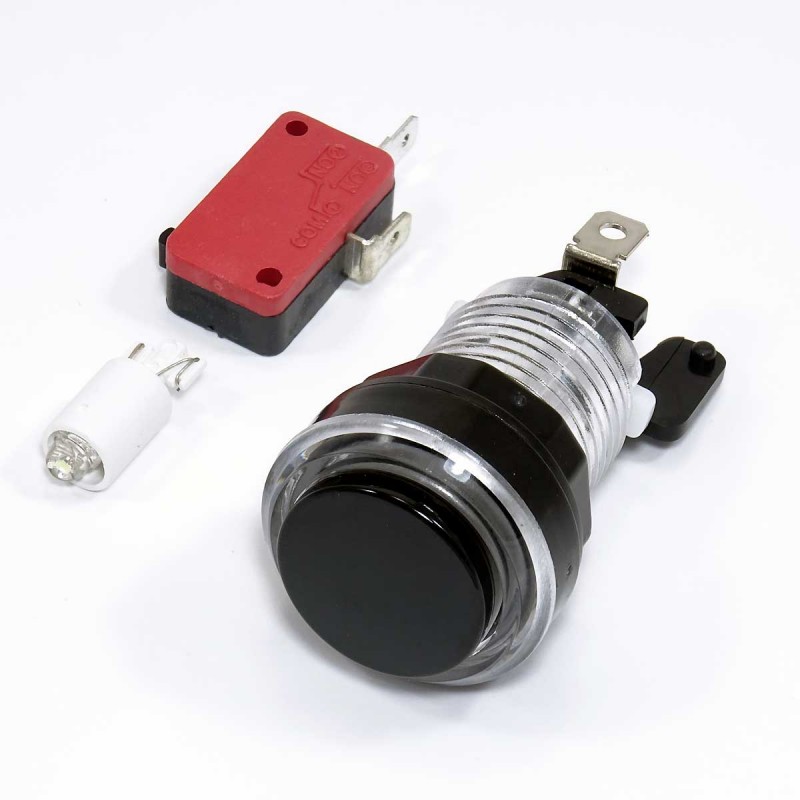 Black Mamba 28mm LED illuminated arcade button - Arcade Express