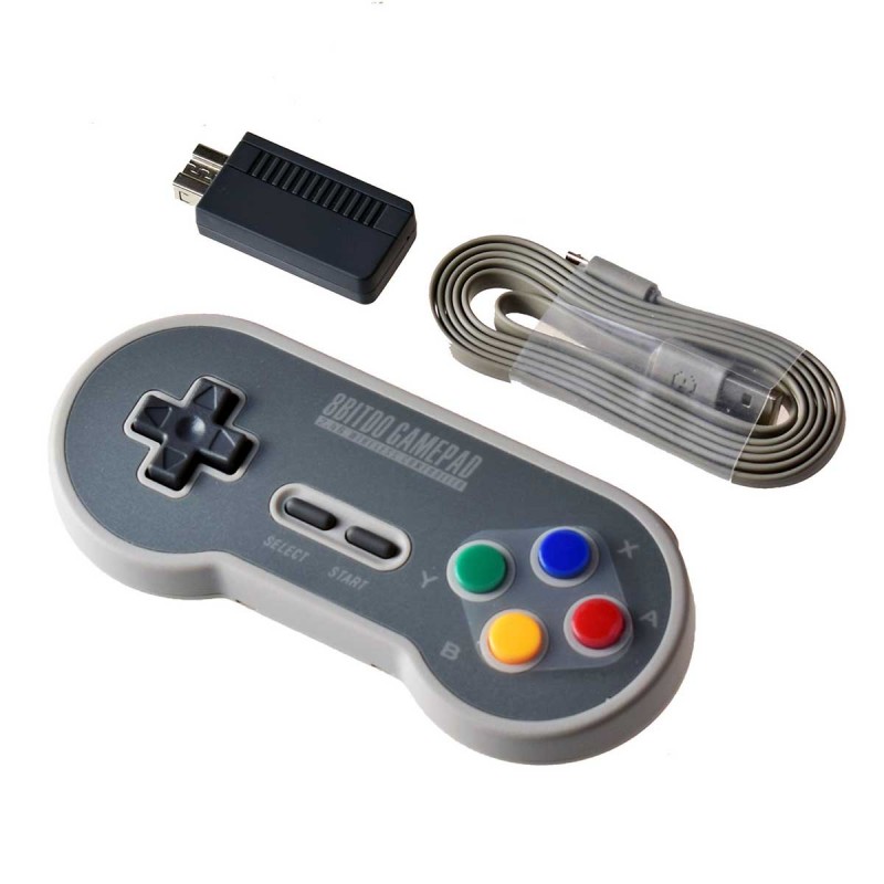 8Bitdo SF30 2.4G Wireless Mando Inalámbrico Nintendo SNES Classic PC ...