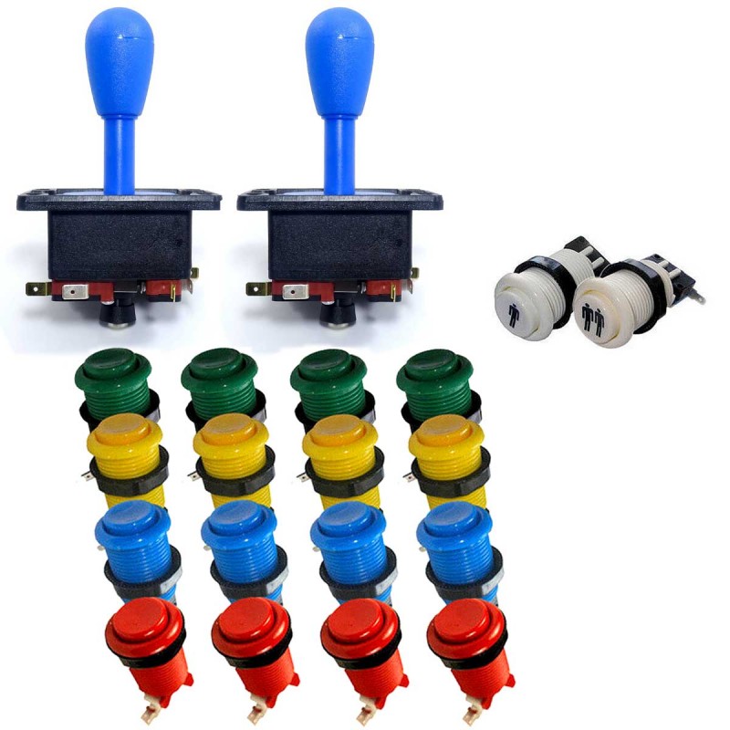 IL Compact Joysticks Kit 2 players + 18 buttons - Arcade Express