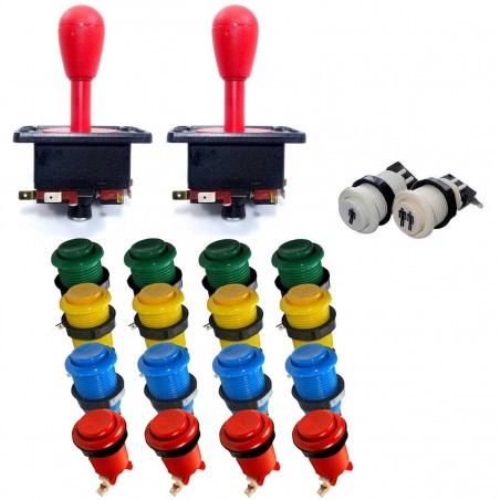 IL Compact Joysticks Kit 2 players + 18 buttons - Arcade Express