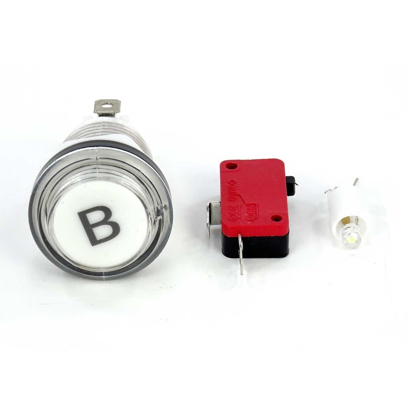 Turbo / PS1 / A / B / C / D illuminated LED Arcade Button - Arcade Express