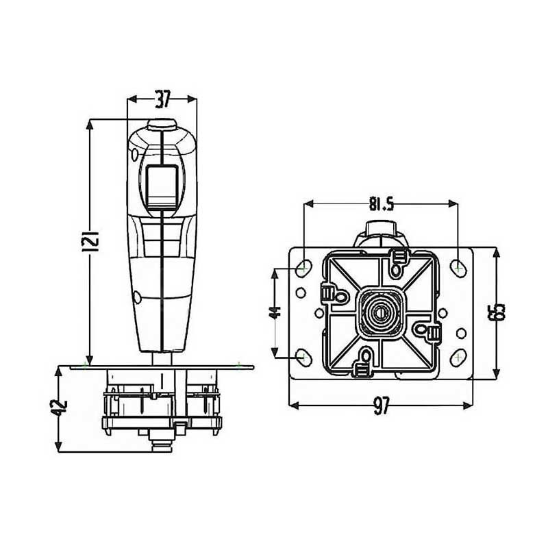 Flight Stick Joystick Arcade Vibración SHMUPS After Burner - Arcade Express