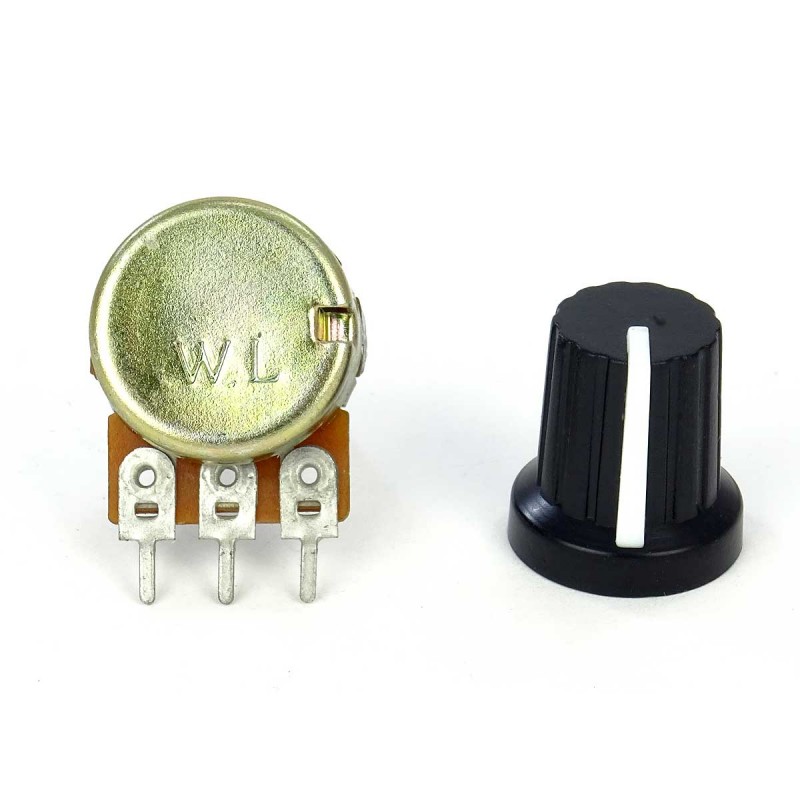 3-pin Linear Potentiometer B10K with knob - Arcade Express