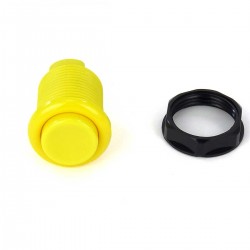 Gold Leaf Silent Short Arcade & Pinball Button - Arcade Express