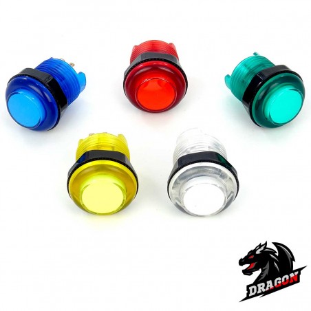 Dragon illuminated LED Translucent Arcade Button 28mm - Arcade Express