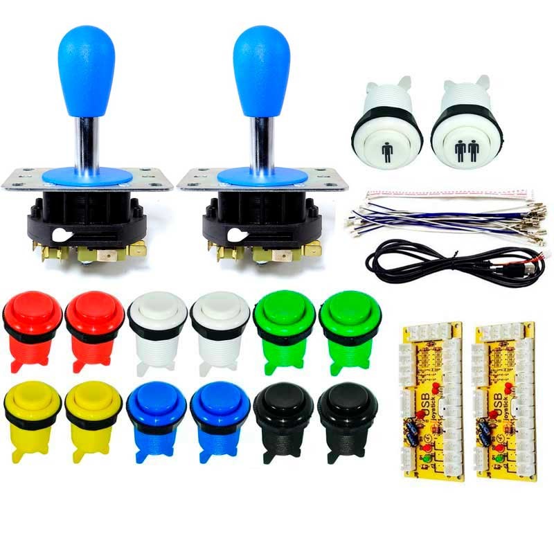 IL Mag-Stick Premium Joystick Kit 2 players + 14 buttons + USB Encoder ...