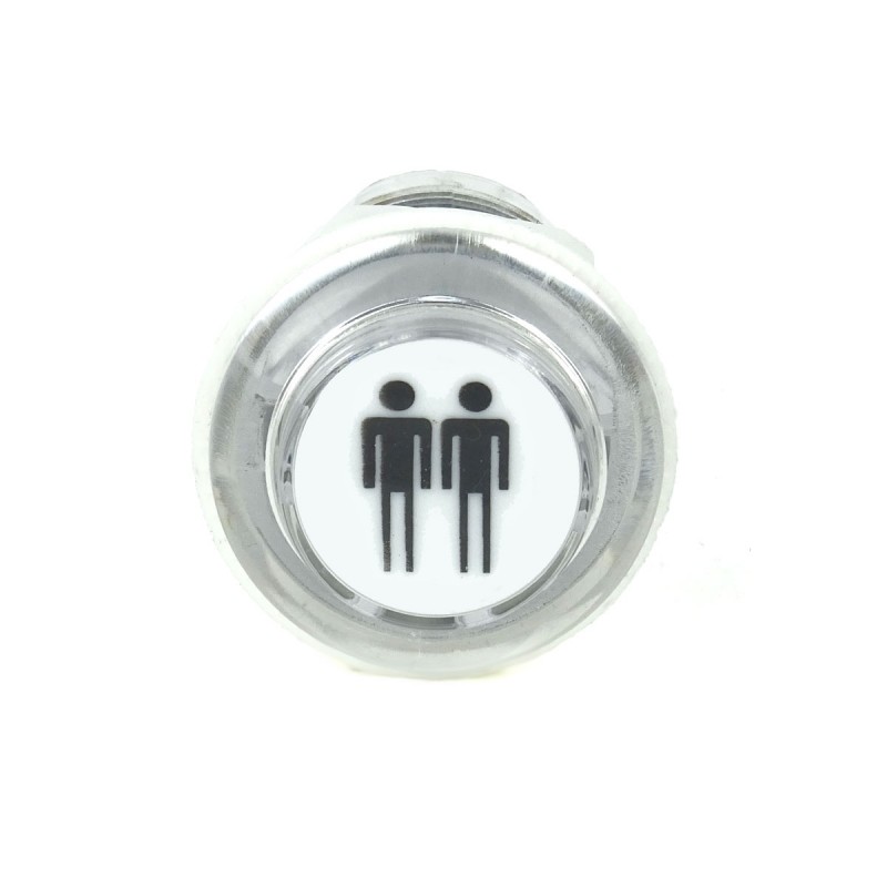 1 & 2 Player Iluminated White LED Translucent Microswitch Built-in Button - Arcade Express