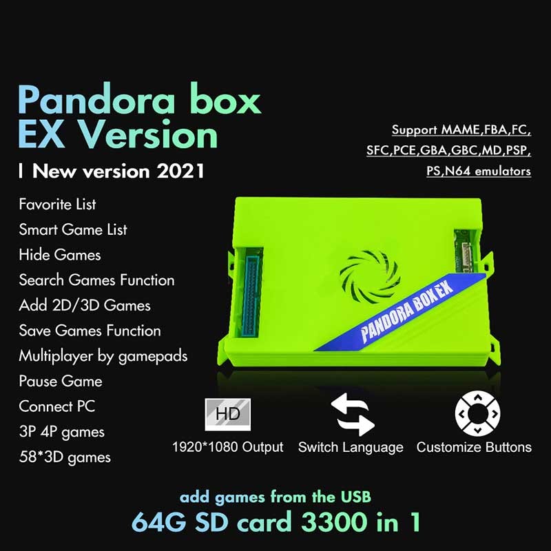 Pandora Box EX - 3300 in 1 Multigames Family Home Edition - Arcade Express