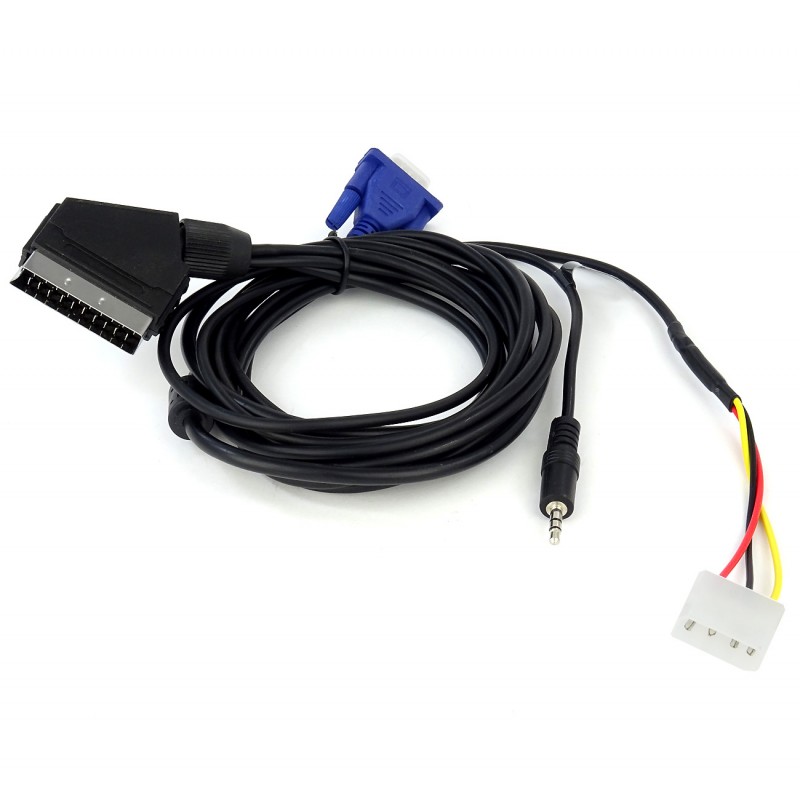 Cable Vga a RGB Scart 15.7khz Euroconnector ArcadeVGA + Audio - Arcade ...