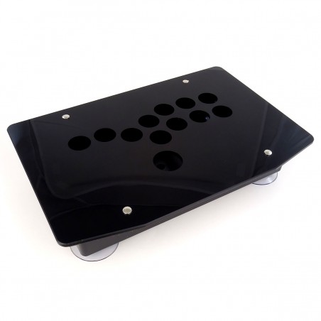 Black Hitbox Case with 12 action buttons - Arcade Express