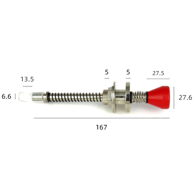 Pinball Ball Shooter Plunger with Spring and Red Knob - Arcade Express