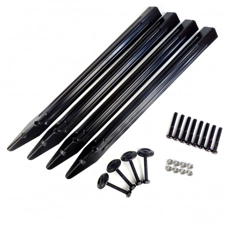 Complete set Bally Williams Black Matte pinball legs - Arcade Express