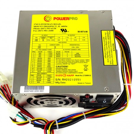 Power Pro Arcade Switching Power Supply 200W SEGA & ATARI GAMES ...