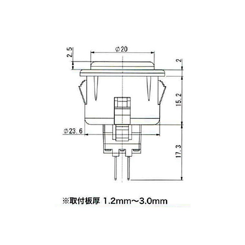 Seimitsu PS-14-D Japanese Arcade Push Button 24mm - Arcade Express