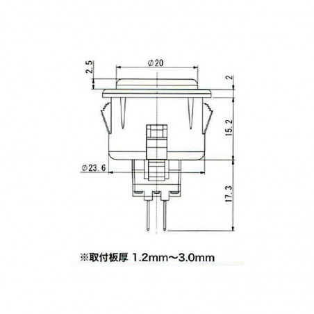 Seimitsu PS-14-D Japanese Arcade Push Button 24mm - Arcade Express