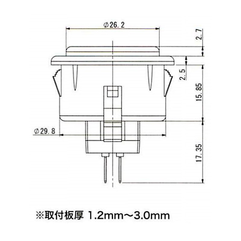 Seimitsu PS-14-G Japanese Arcade Button 30mm - Arcade Express
