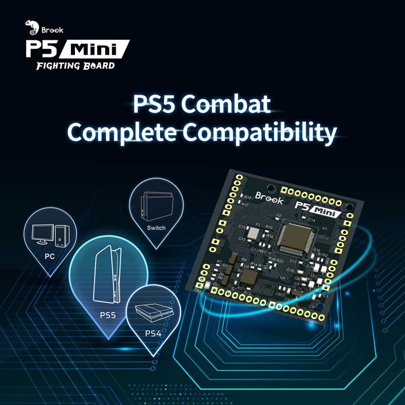 Brook P5 Mini Fighting Board Mini Hitbox PCB - Arcade Express