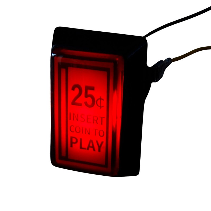 Illuminated Arcade Credit Button 0.25¢ USD - Arcade Express