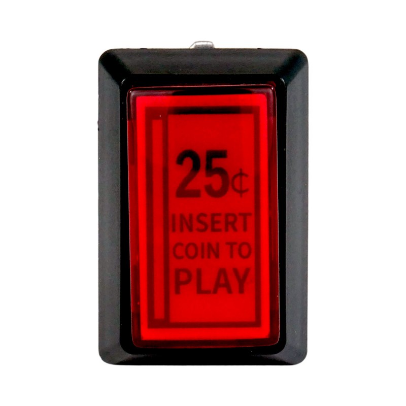 Illuminated Arcade Credit Button 0.25¢ USD - Arcade Express