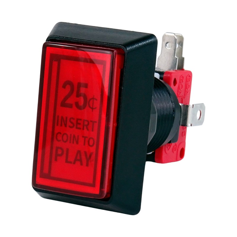 Illuminated Arcade Credit Button 0.25¢ USD - Arcade Express