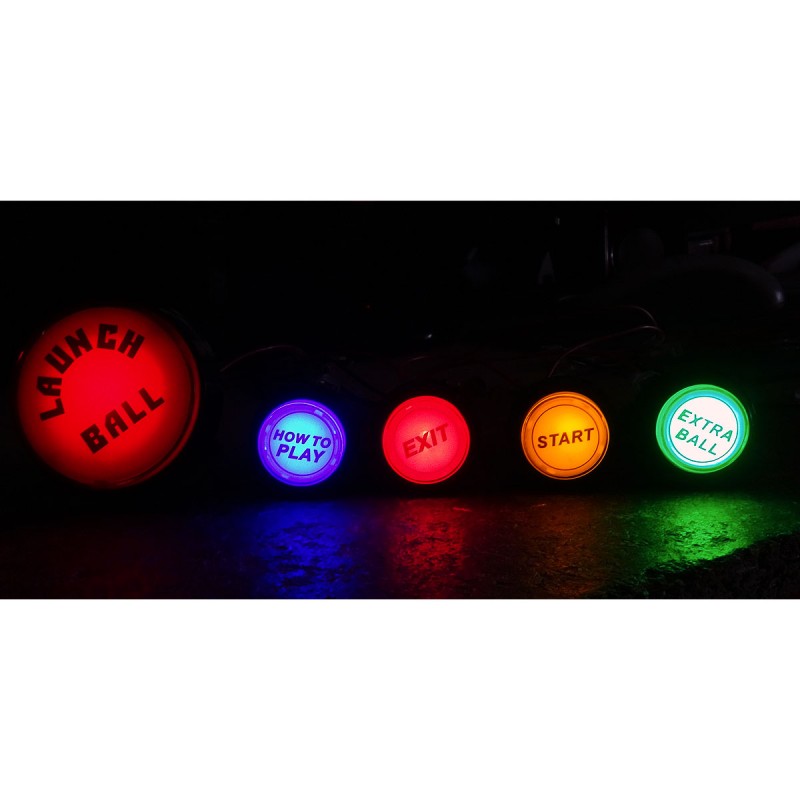 Williams /Bally LED beleuchtete Kit 5V-12V Flipper Button - Arcade Express